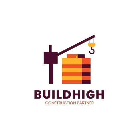 Plantilla De Logotipo De Empresa De Construcción De Diseño Plano Vector Gratis