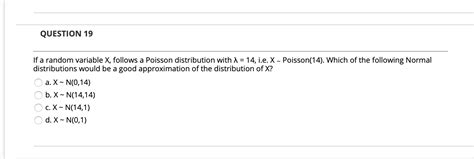 Solved QUESTION If A Random Variable X Follows A Poisson Chegg