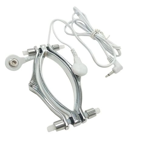Adjustable Electric Shock Clitoris Vaginal Clamps Bdsm Bondage Set