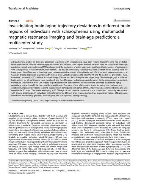 Pdf Investigating Brain Aging Trajectory Deviations In Different Brain Regions Of Individuals