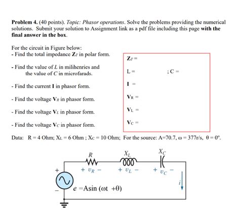 Solved Problem 4 40 Points Topic Phasor Operations Chegg Com