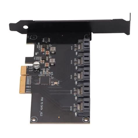 Hurrise Carte Pcie Sata Carte Adaptateur Pcie Vers Sata Ports X To Transmission Rapide E
