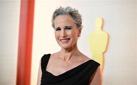 Andie Macdowell Looks Elegant While Embracing Grey Hair At 2023 Oscars