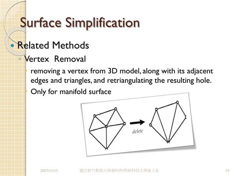 Ppt 3d Modeling Surface Reconstruction And Surface Simplification Powerpoint Presentation