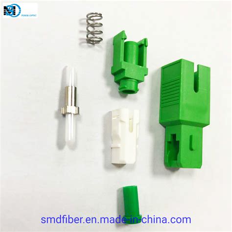 Mm Singlemode Simplex Sc Apc Optical Fiber Connector Connector Kit And Connector Assembly