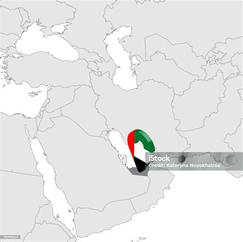 지도 아시아에 아랍 에미리트 위치지도 3d 아랍 에미리트 국기지도 마커 위치 핀 아랍 에미리트 연방의 높은 품질의지도 벡터