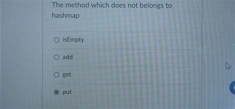 Solved The Method Which Does Not Belongs To Hashmap