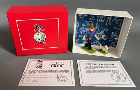 Hergé Figurine Tintin Et Milou En Amérique Pixi 1992