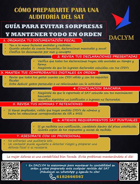 Daclym ¿cómo Prepararte Para Una Auditoría Del Sat Guía Para Evitar