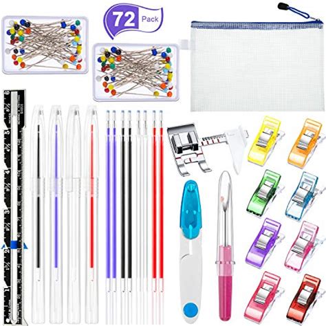 Pieces Gauge Measuring Sewing Tool Set Including Sewing Gauge Heat Erasable Pens Sewing