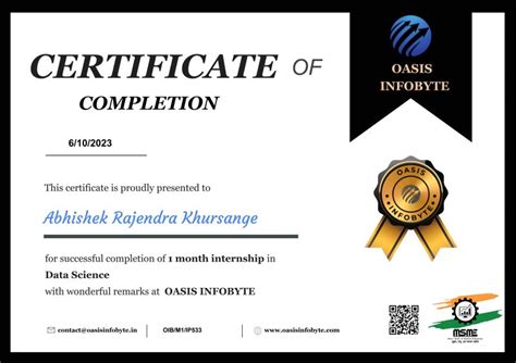Abhishek Khursange On Linkedin Datascience Oasisinfobyte Connections Internship2023