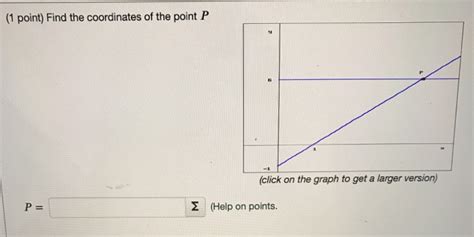 solved 1 point find the coordinates of the point p click