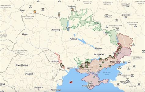 Карта бойових дій в Україні станом на 26 жовтня 2022 року Chas News