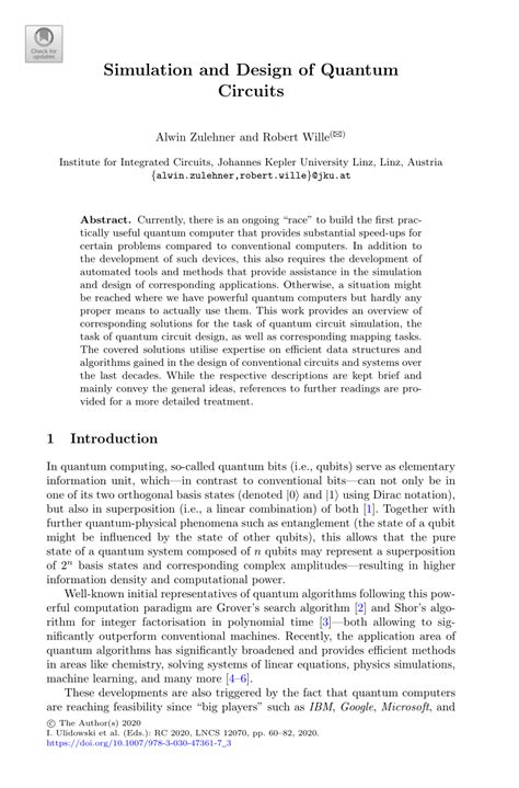 PDF Simulation And Design Of Quantum Circuits