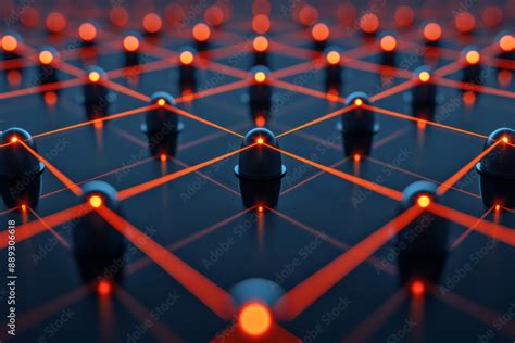 A High Tech Illustration Of A Mesh Network Topology Featuring Interconnected Nodes And Links
