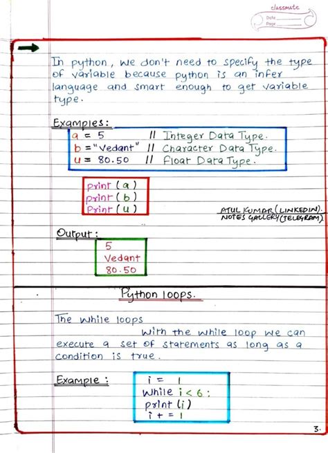 Basic Python Handwritten PDF Connect 4 Techs