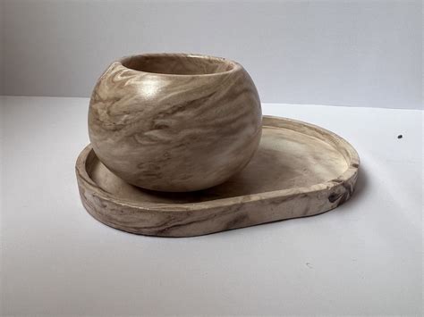 Гіпсове кашпо куля для сокулентів свічок 35 грн Витвори майстрів рукоділля Буча на Olx