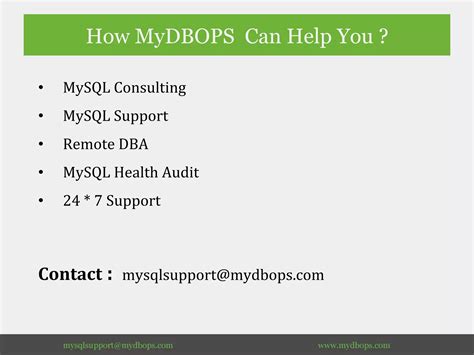 an overview to mysql sys schema ppt