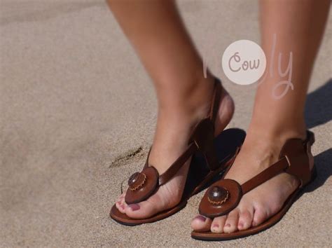 Brown Boho Leather Sandals Brown Leather