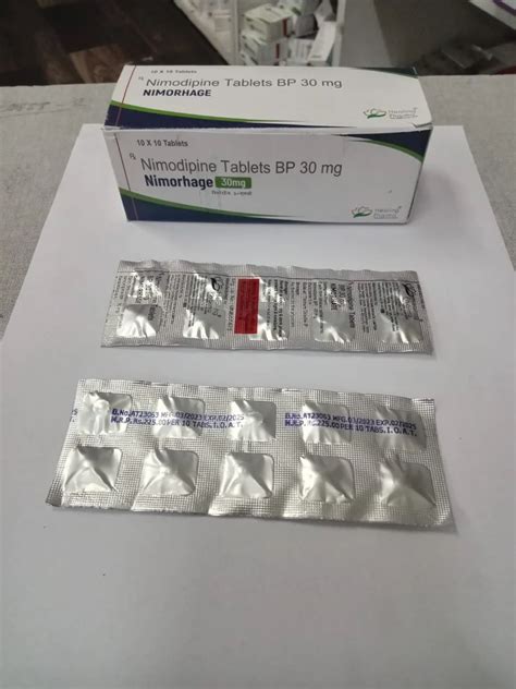 Nimodipine At Rs 228 Stripe Nimodipine Tablet In Nagpur Id 2852146829188