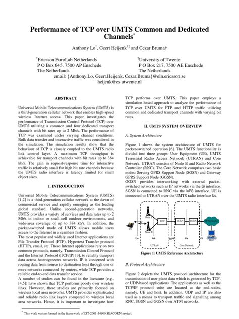 rlc throughput pdf internet protocol suite transmission control