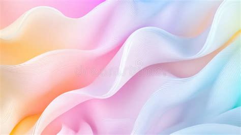 Pastel Colored Abstract Background With Smooth Flowing Waves Creating