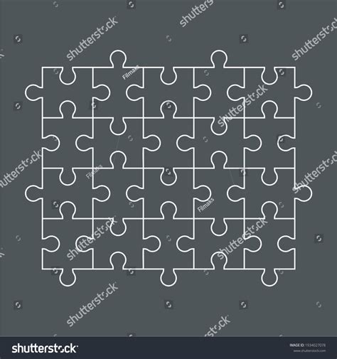 퍼즐 단순 조각 템플릿 품질 벡터 스톡 벡터로열티 프리 1934027078 Shutterstock