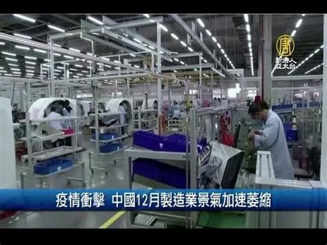 疫情衝擊 中國12月製造業景氣加速萎縮｜財經100秒 影片 財經向前看 乾淨世界