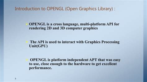 Seminar Presentation On Opengl Pptx Computing Technology And Computing