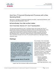 Cisco IT Case Study IT Operating Model 1 Pdf Cisco IT Case Study Cisco IT Operating Model How