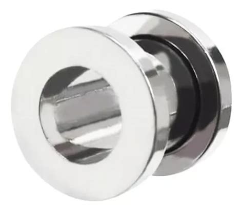 Piercing Ornami Ac6 Expansor Para Oreja En Acero Color Plateado