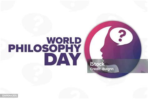 세계 철학의 날 휴일 개념 배경 배너 카드 텍스트 비문이있는 포스터용 템플릿 벡터 Eps10 그림입니다 물음표에 대한 스톡 벡터 아트 및 기타 이미지 Istock