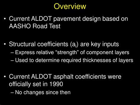 Ppt Recalibration Of The Asphalt Layer Coefficient Powerpoint Presentation Id 6673033
