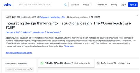 integrating design thinking into instructional design the openteach