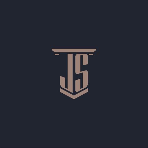 Js Initial Monogram Logo With Pillar Style Design 7936203 Vector Art At
