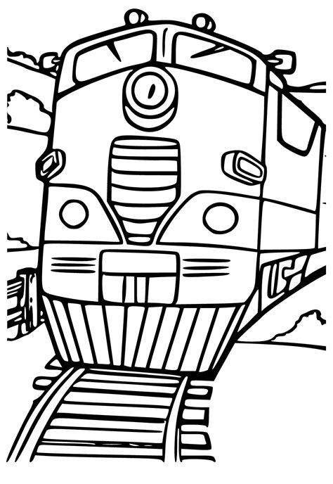 ฟรีพิมพ์ได้ รถไฟ จริง ระบายสี สำหรับผู้ใหญ่และเด็ก