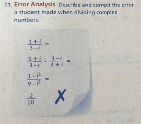 Solved Error Analysis Describe And Correct The Error A Chegg Com