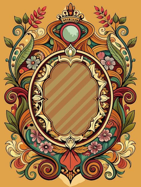 Premium Vector Ornate Floral Frame With Blank Space