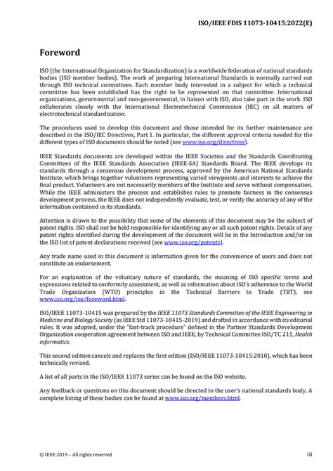 ISO IEEE Health Informatics Device Interoperability Part Personal Health