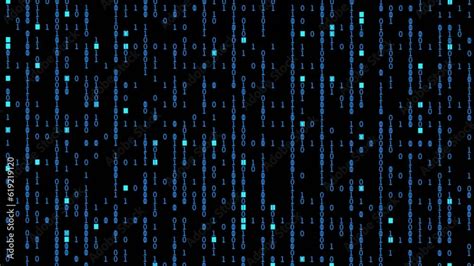 Binary Numbers Background Binary Code On Black Background Big Data And Artificial Intelligence