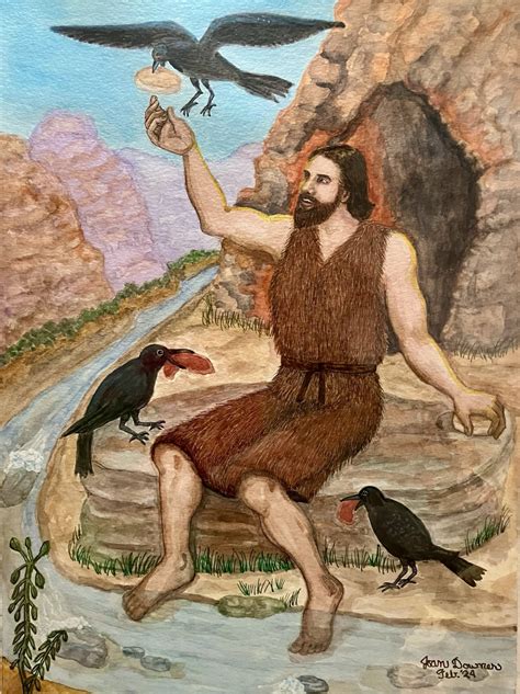 Elijah Being Fed By Ravens 100 Talents
