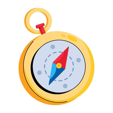 Premium Vector Flat Icon Of Compass Guide