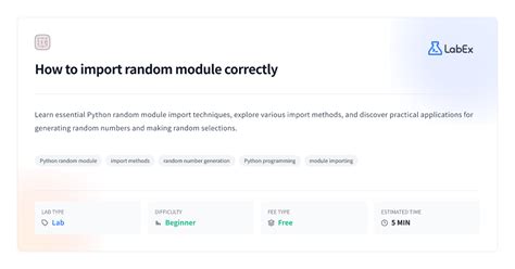 How To Import Random Module Correctly Labex