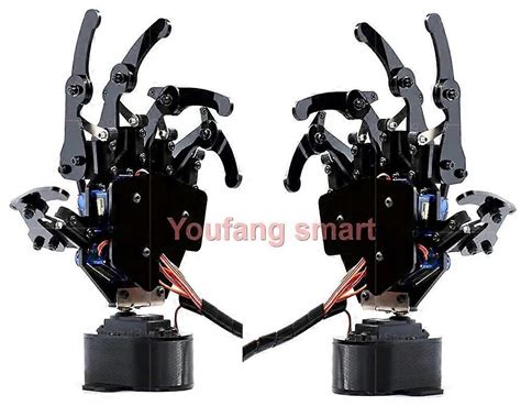 6 Dof Robotic Arm With 5 Dof Bionic Robot Hand Finger Claw For Raspberry Pi 5arduino Robot Kit