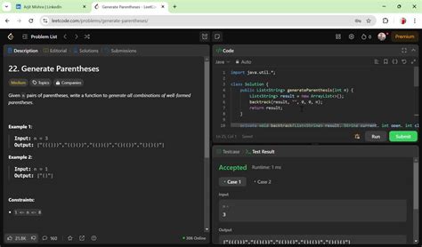 Leetcode 100daysofcode Java Problemsolving Codingjourney Arjit