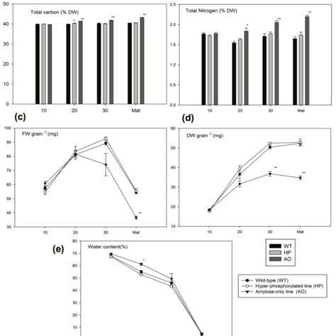Dry Matter Accumulation In The Developing Barley Caryopsis A Total Download Scientific
