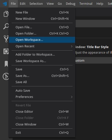 custom title bar style doesn t highlight options · issue 129 · wesbos cobalt2 vscode · github
