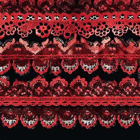 Premium Photo Illustration Lace Border In Red
