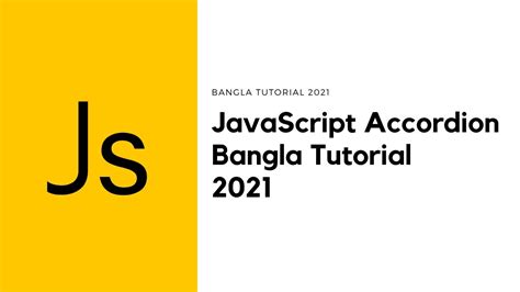 How To Create Accordion In Javascript Javascript Accordion Tutorial