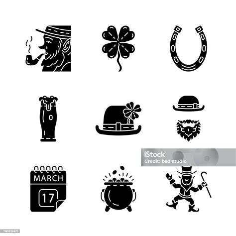 성 패트릭의 날 문말 아이콘 세트 17에 대한 스톡 벡터 아트 및 기타 이미지 17 3월 개념 Istock